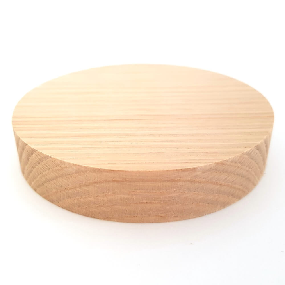 Solid OAK round plaque 100 x 20 mm / 4 x ¾ inch – one35scale